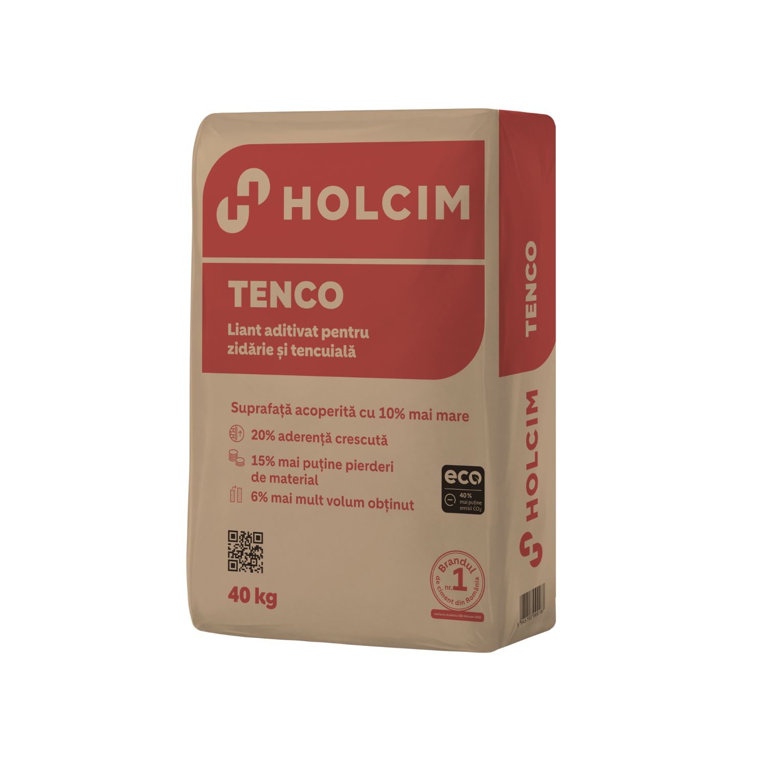 Liant aditivat Holcim Tenco® pentru zidarie si tencuiala, 40 kg | MatHaus
