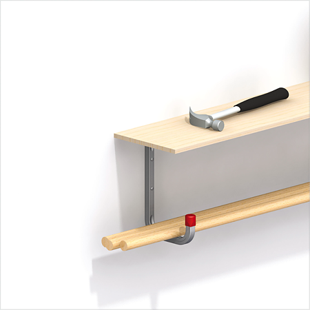 Carlig pentru perete si tavan, tip C, aluminiu, 160 x 115 mm | MatHaus