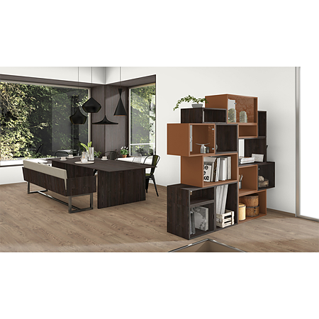 Pal melaminat Egger, stejar thermo negru brun H1199, ST12, 2800 x 2070 ...