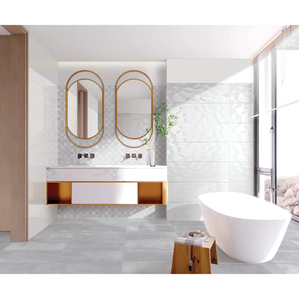 Faianta baie / bucatarie Cesarom Concepto, alb, lucios, uni, 60 x 30 cm ...
