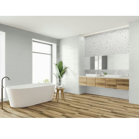 Faianta baie / bucatarie Cesarom Trendy, rectificata, crem, mat, aspect ...