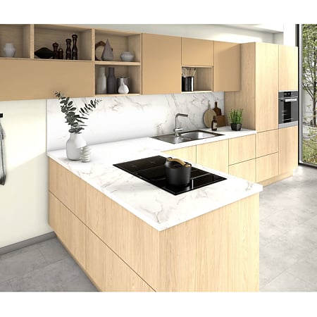 Blat bucatarie Egger F800 ST9, mat, Marmura Crystal, 4100 x 920 x 38 mm ...