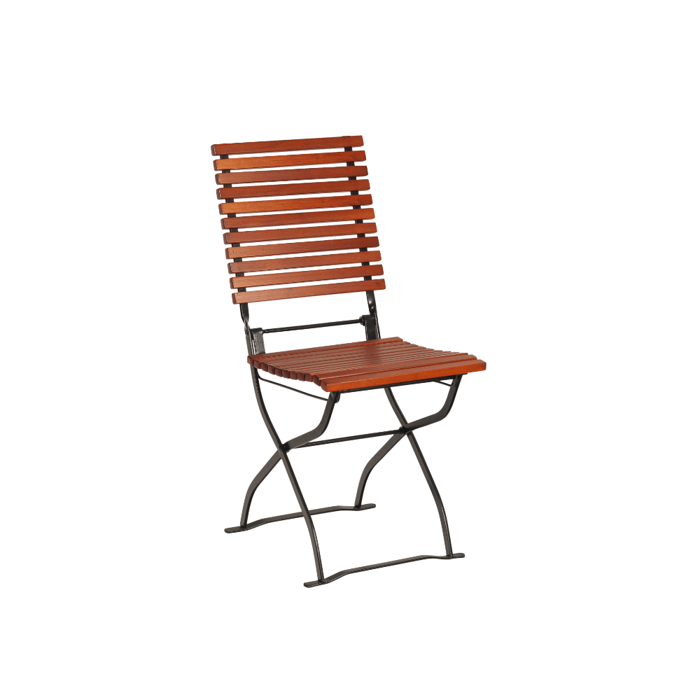 Scaun gradina pliabil BucinMob Elegant, lemn masiv salcam, maro, 40 x ...