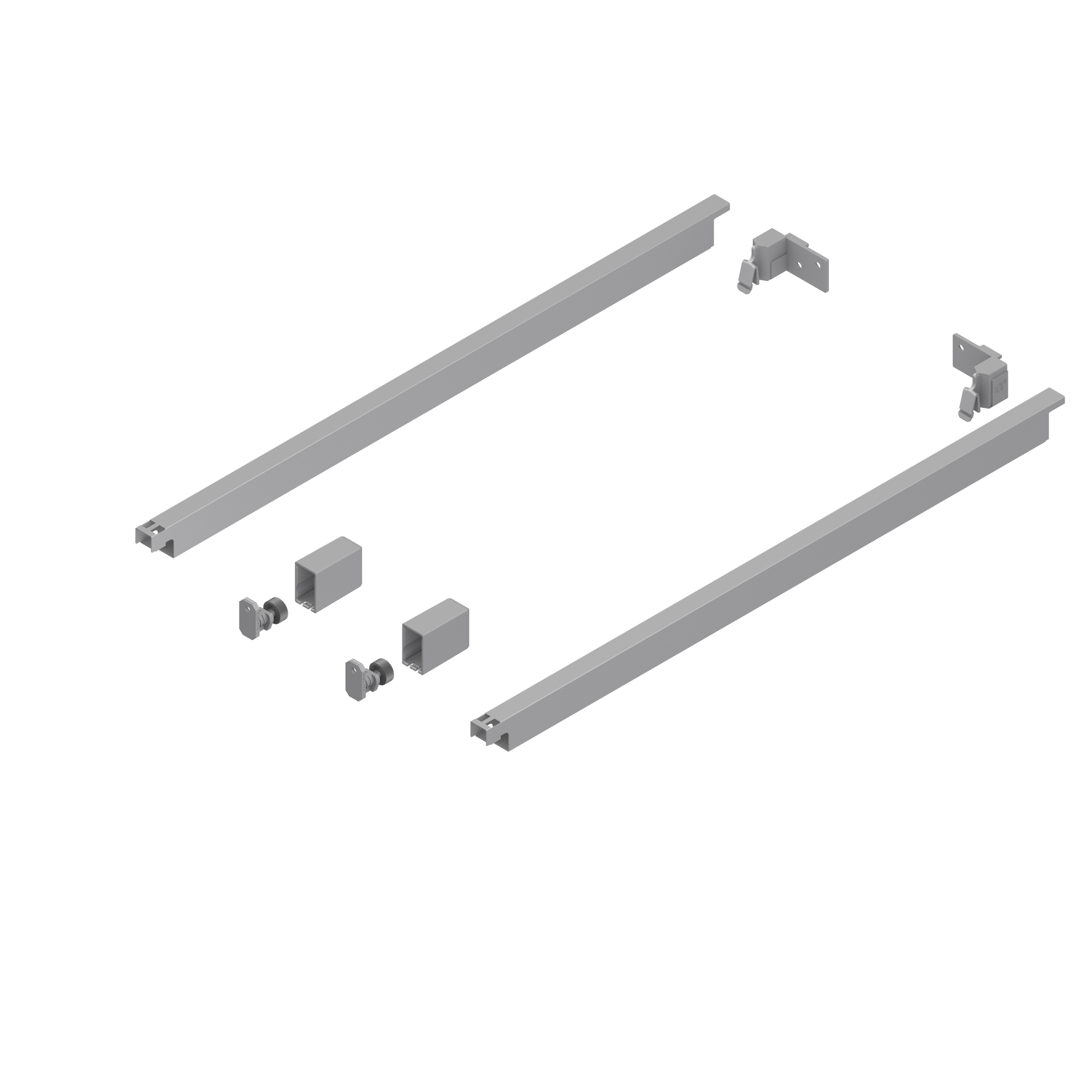 Lonjeroane rectangulare, Grass Nova Pro Scala, otel, silver, L 400 mm ...