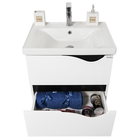 Baza cu lavoar Badenmob Seria 797, MDF/ PAL vopsit, alb, 60.5 x 46 x 54 ...