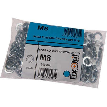 SAIBA ELASTICA GROWER, DIN 127B M8 200 | MatHaus