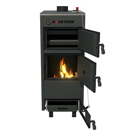 Cazan termic pe combustibil solid Hausterm-MS28, 69 l, 28 kw, 132.8 x ...